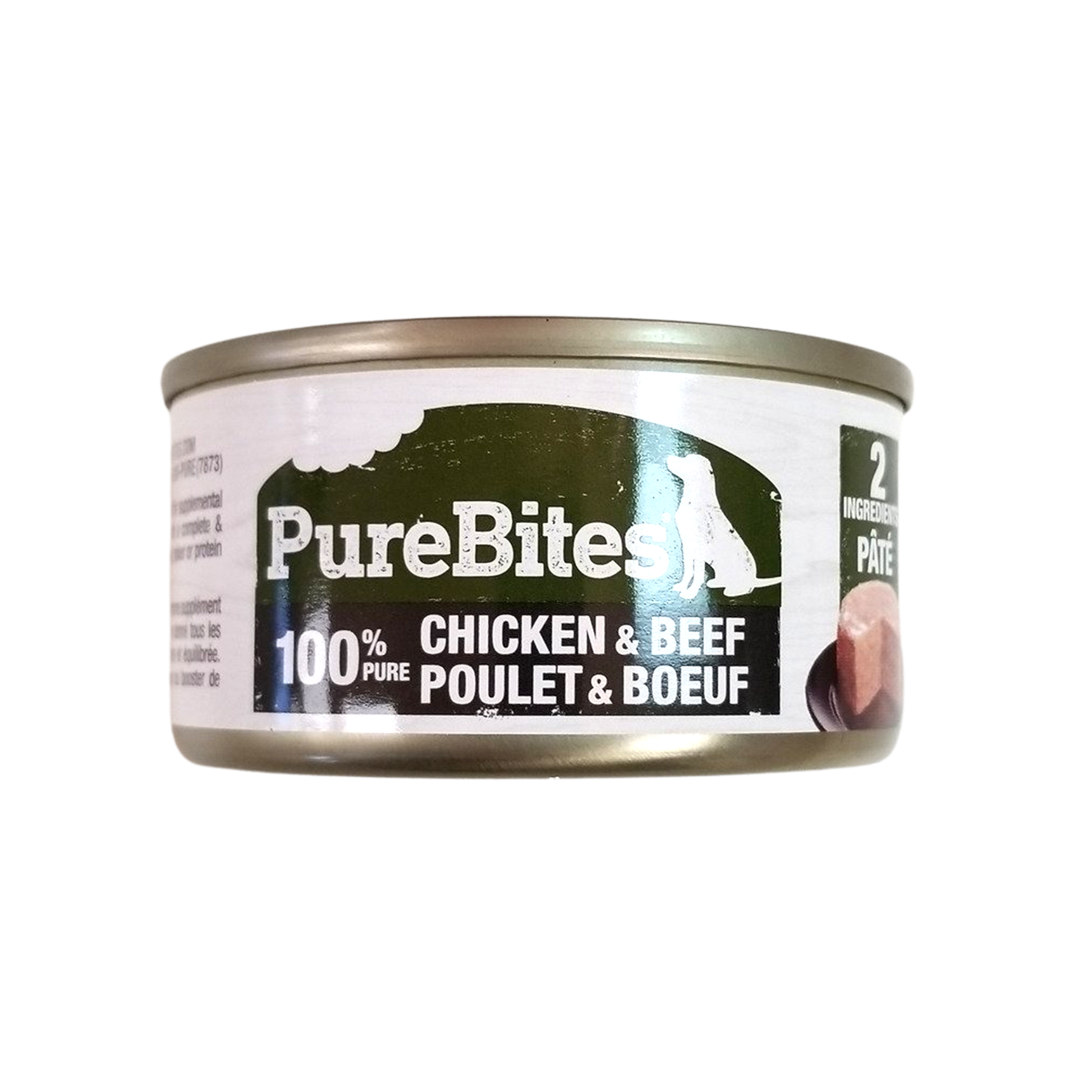 PureBites Canned Dog Food Topper, 100% Chicken & Beef Paté, 2.5oz ...