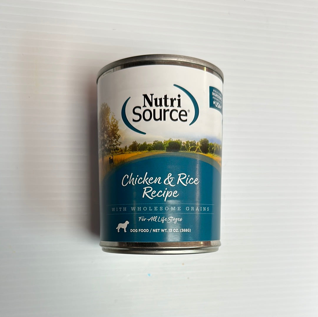 NutriSource Chicken & Rice Recipe with Wholesome Grains Canned Dog Foo ...